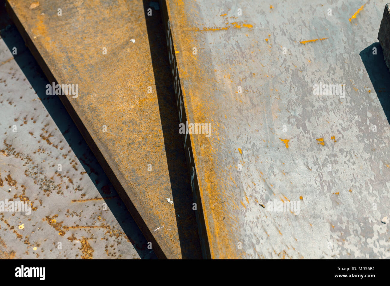 rusty scrap metal in a pile, abstract background Stock Photo - Alamy