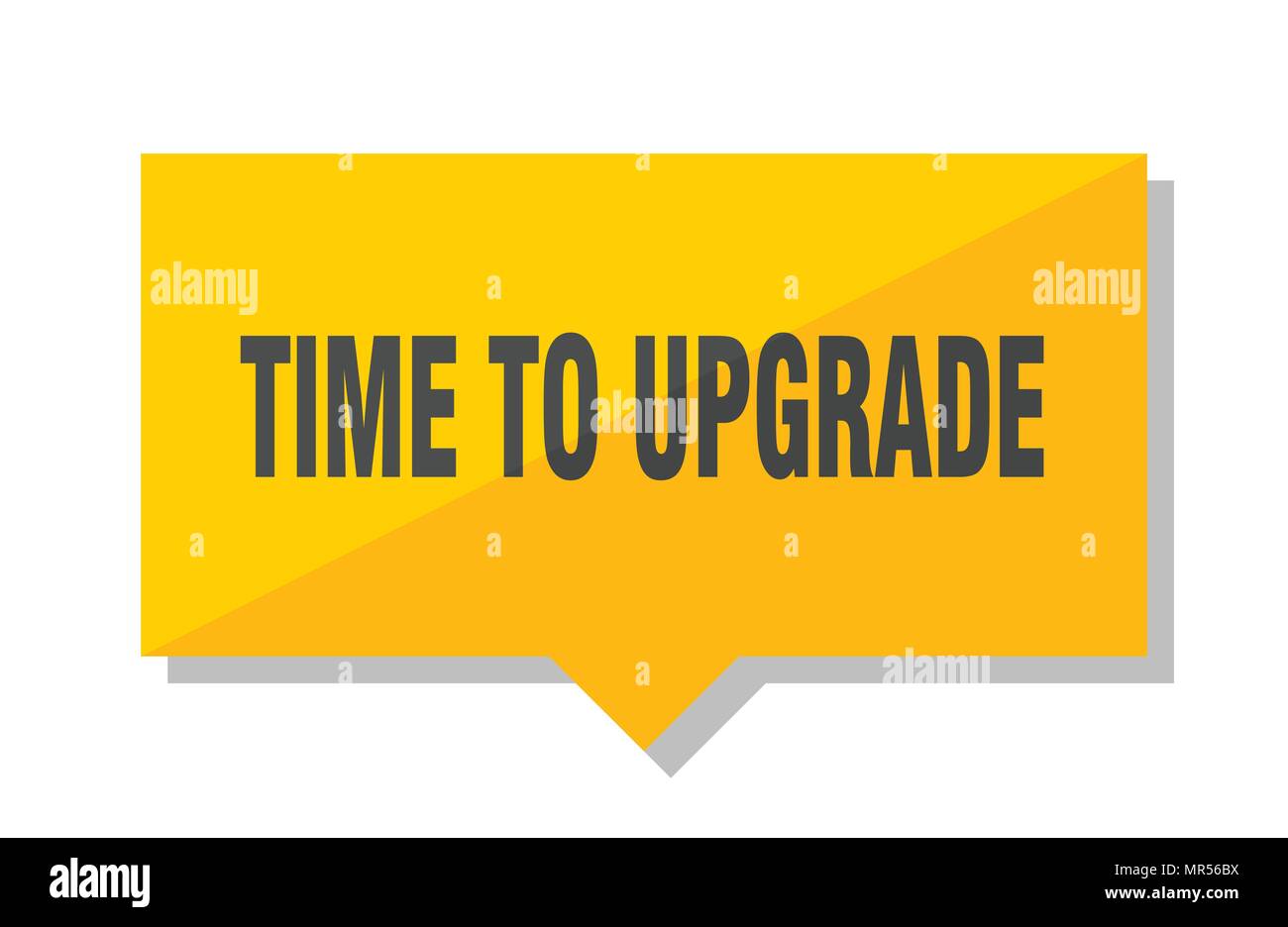 time to upgrade yellow square price tag Stock Vector Image & Art - Alamy
