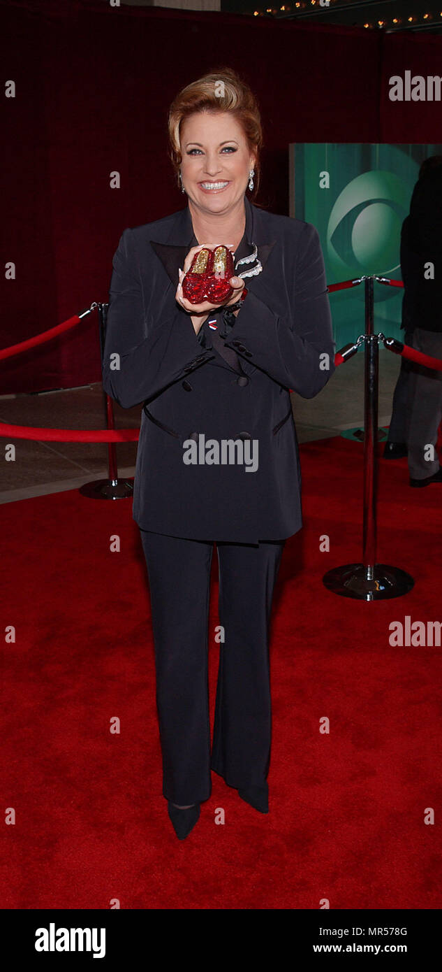 Lorna Luft, carrying a purse shaped like two small Ruby slippers ...