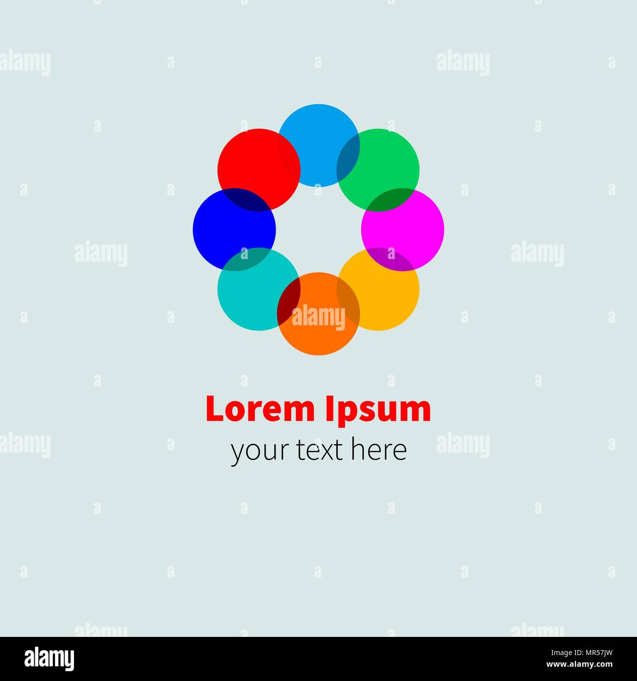 Business logo, unity icon with circles, synergy, association Vector ...