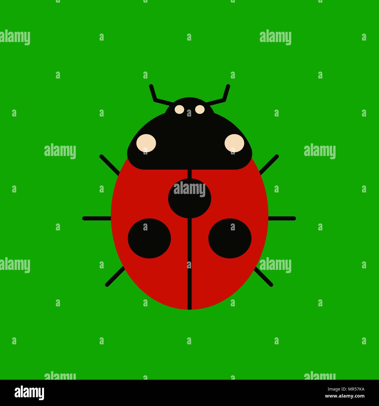 Ladybird icon. Abstract character ladybug logo. Red insect logotype ...