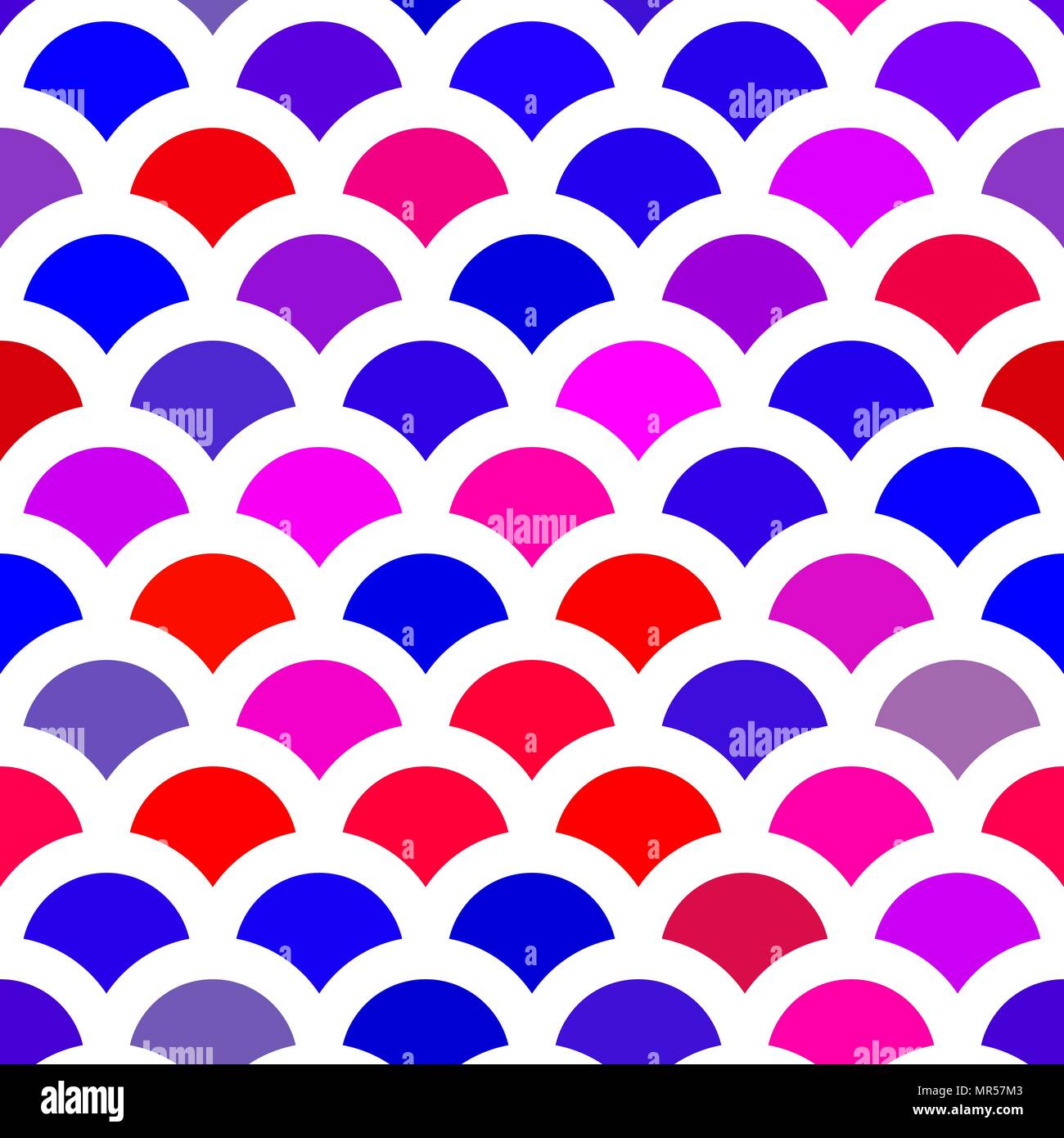 Traditional Japanese seamless pattern. Pink soft colored fish squama ...