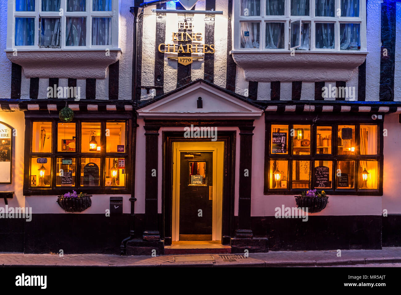 Street scene of Poole's historic heritage of old buildings and Poole's ...