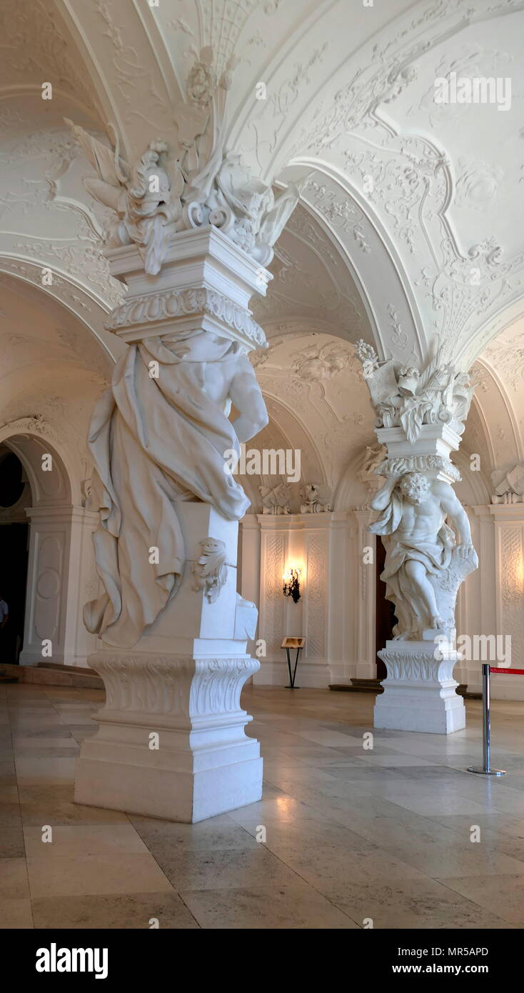 Photograph of the interior of the Belvedere in Vienna, Austria. The ...