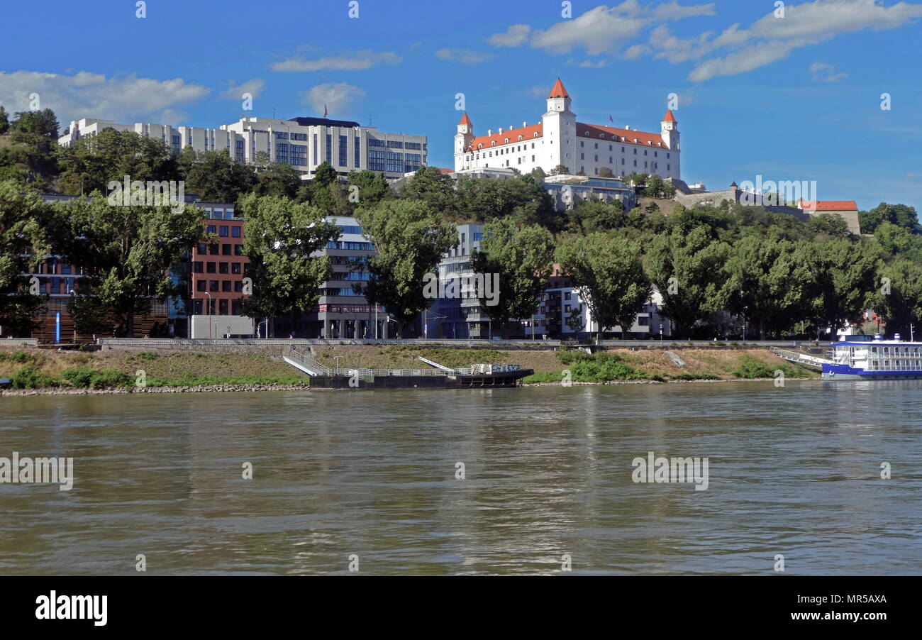 Photograph of taken of buildings alongside the River Danube in ...