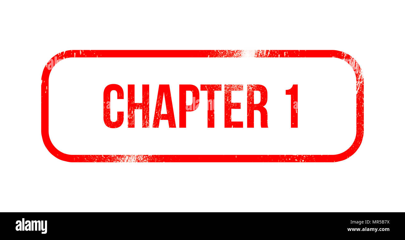 chapter 1 - red grunge rubber, stamp Stock Photo - Alamy