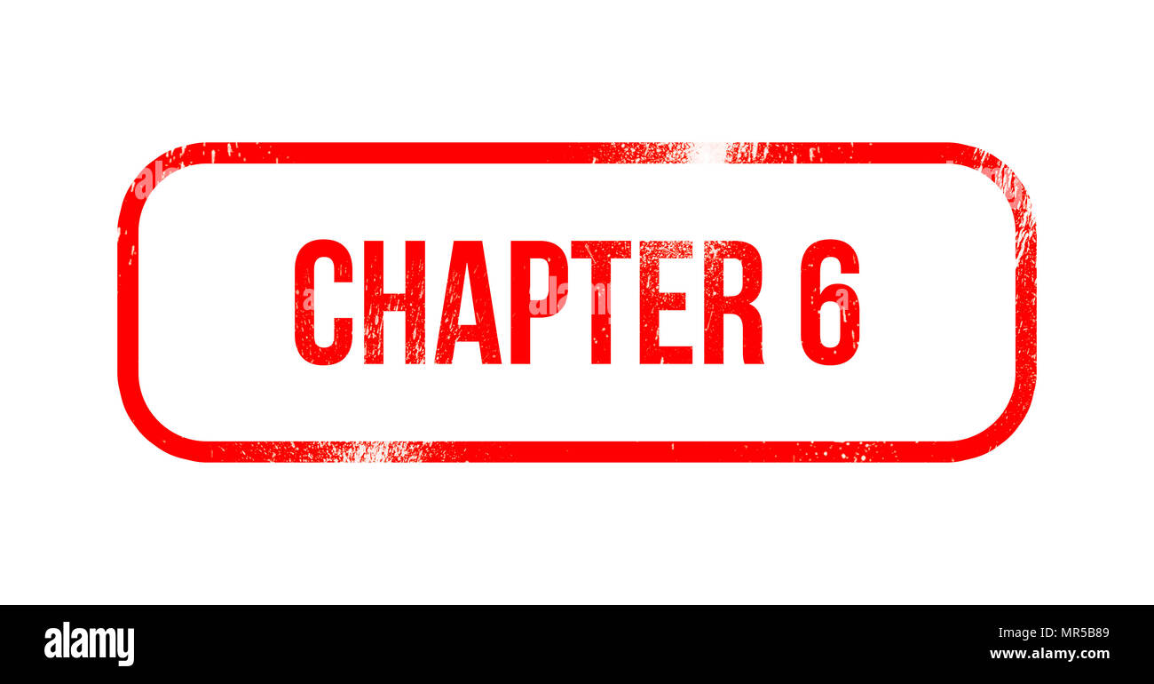 chapter 6 - red grunge rubber, stamp Stock Photo - Alamy