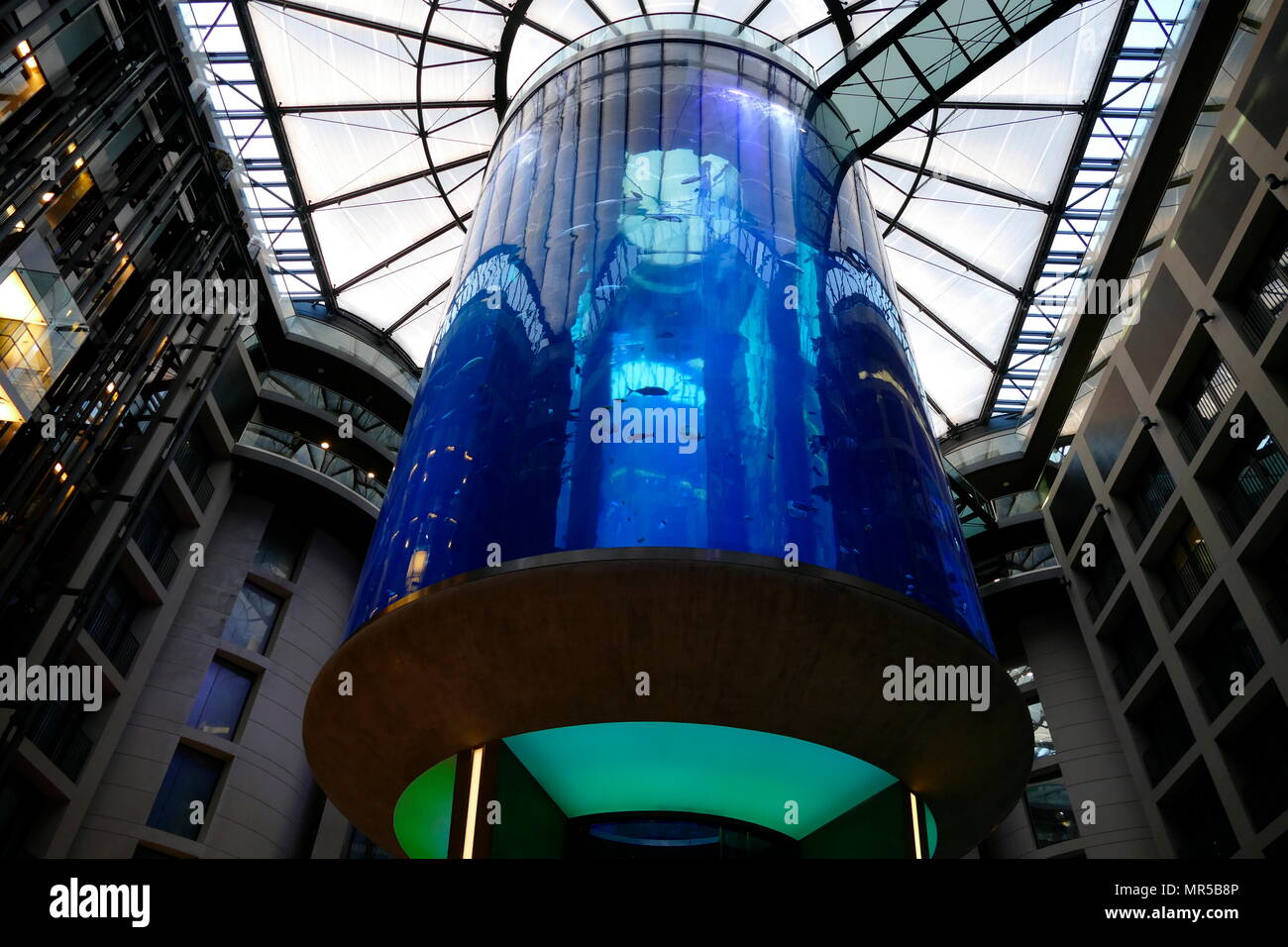 Photograph taken of the AquaDom in Berlin, Germany, is a 25 m (82 ft ...