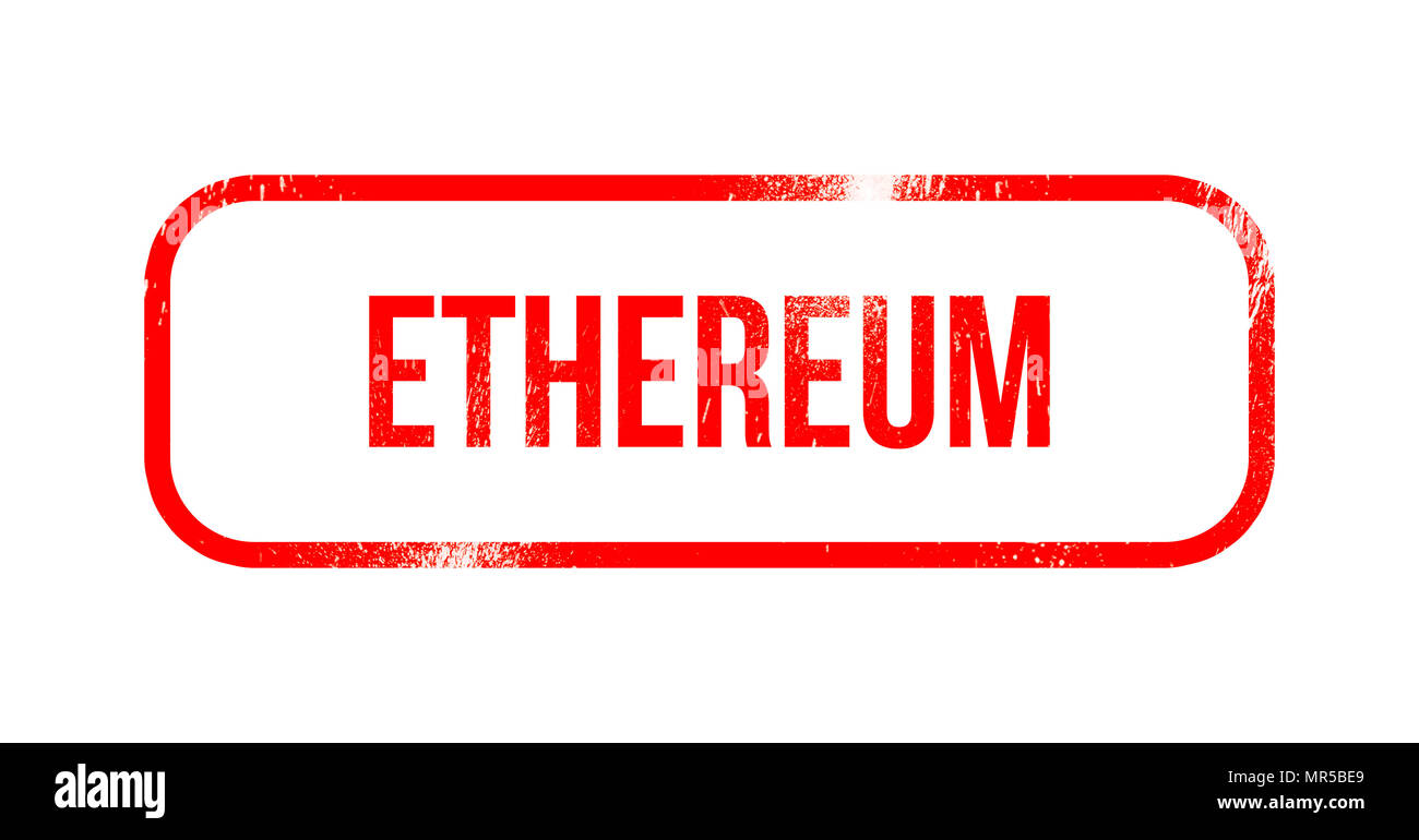 ethereum - red grunge rubber, stamp Stock Photo - Alamy