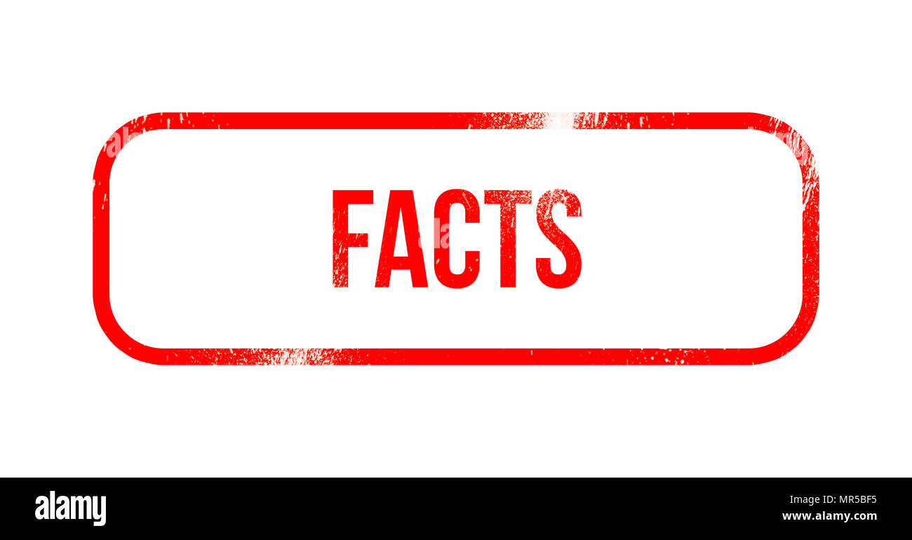 facts - red grunge rubber, stamp Stock Photo - Alamy