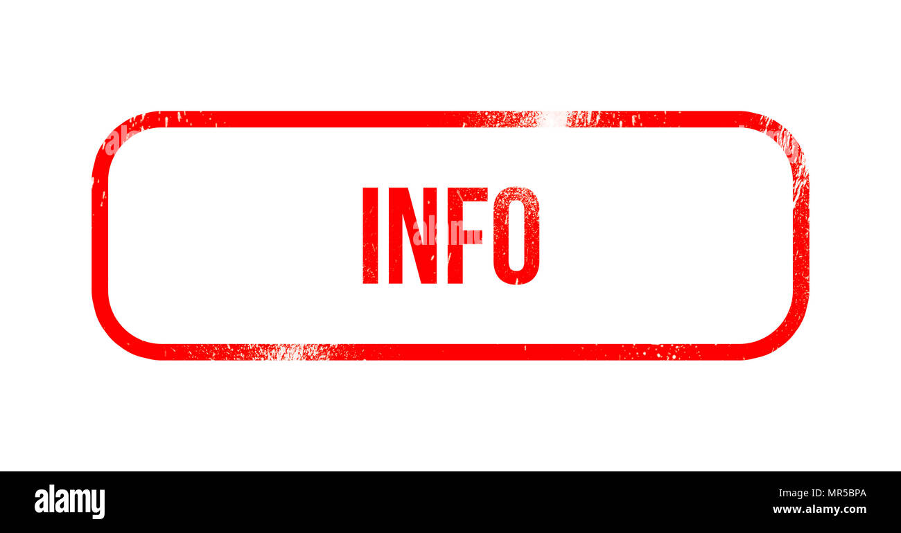 info - red grunge rubber, stamp Stock Photo - Alamy