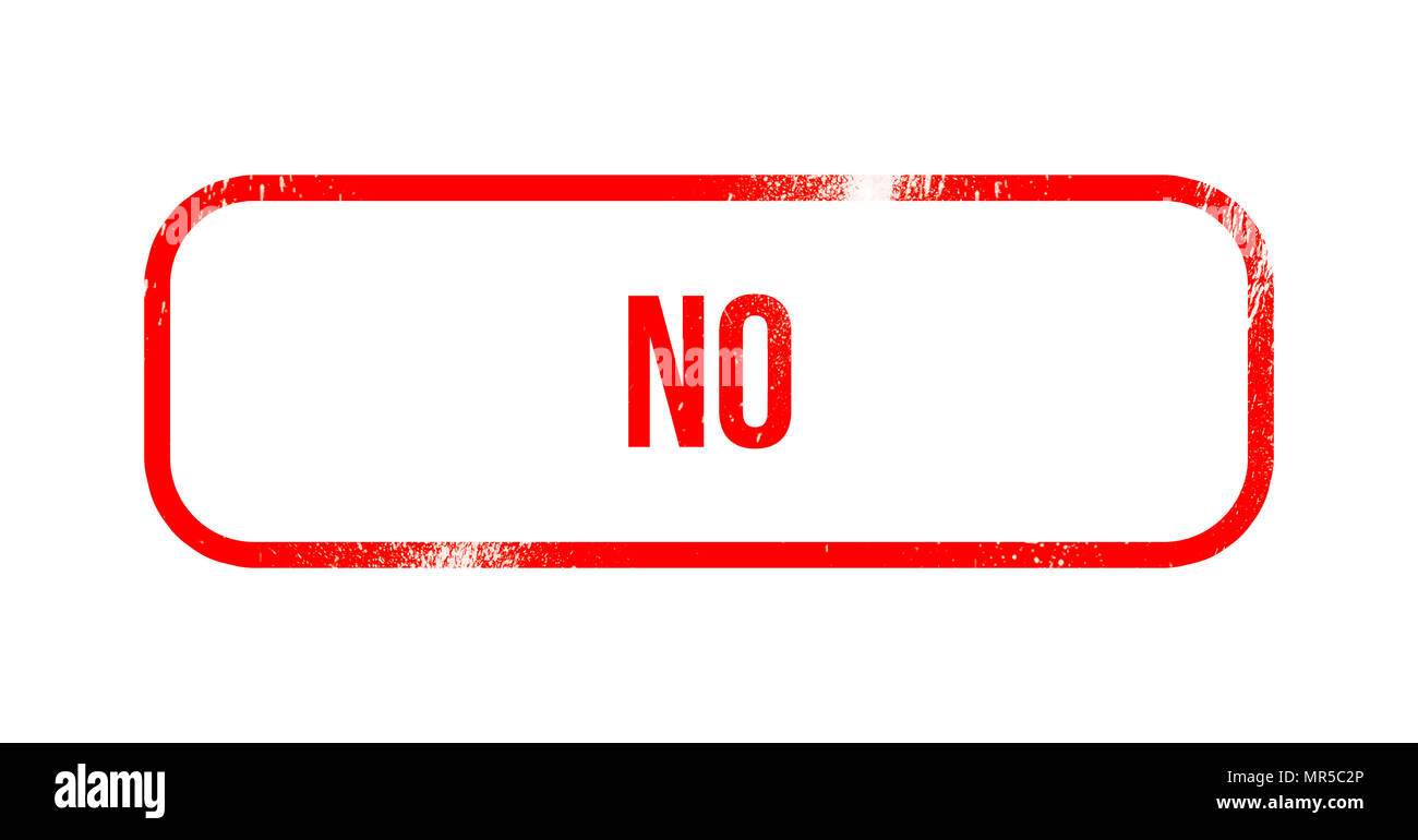 no - red grunge rubber, stamp Stock Photo - Alamy