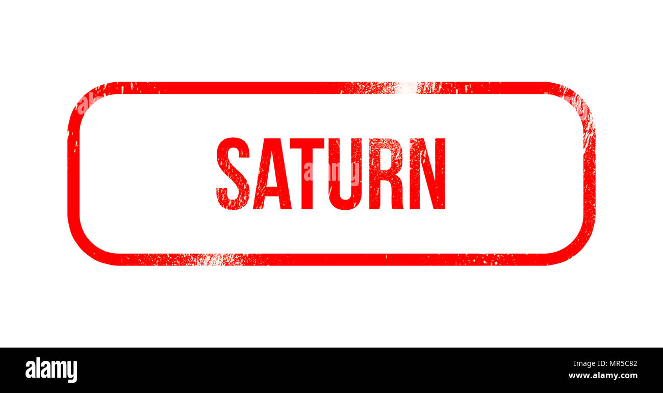 saturn - red grunge rubber, stamp Stock Photo - Alamy
