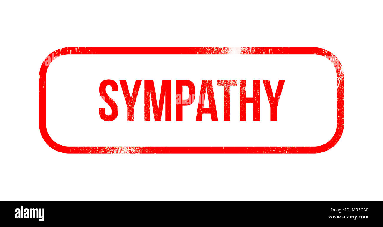sympathy - red grunge rubber, stamp Stock Photo - Alamy
