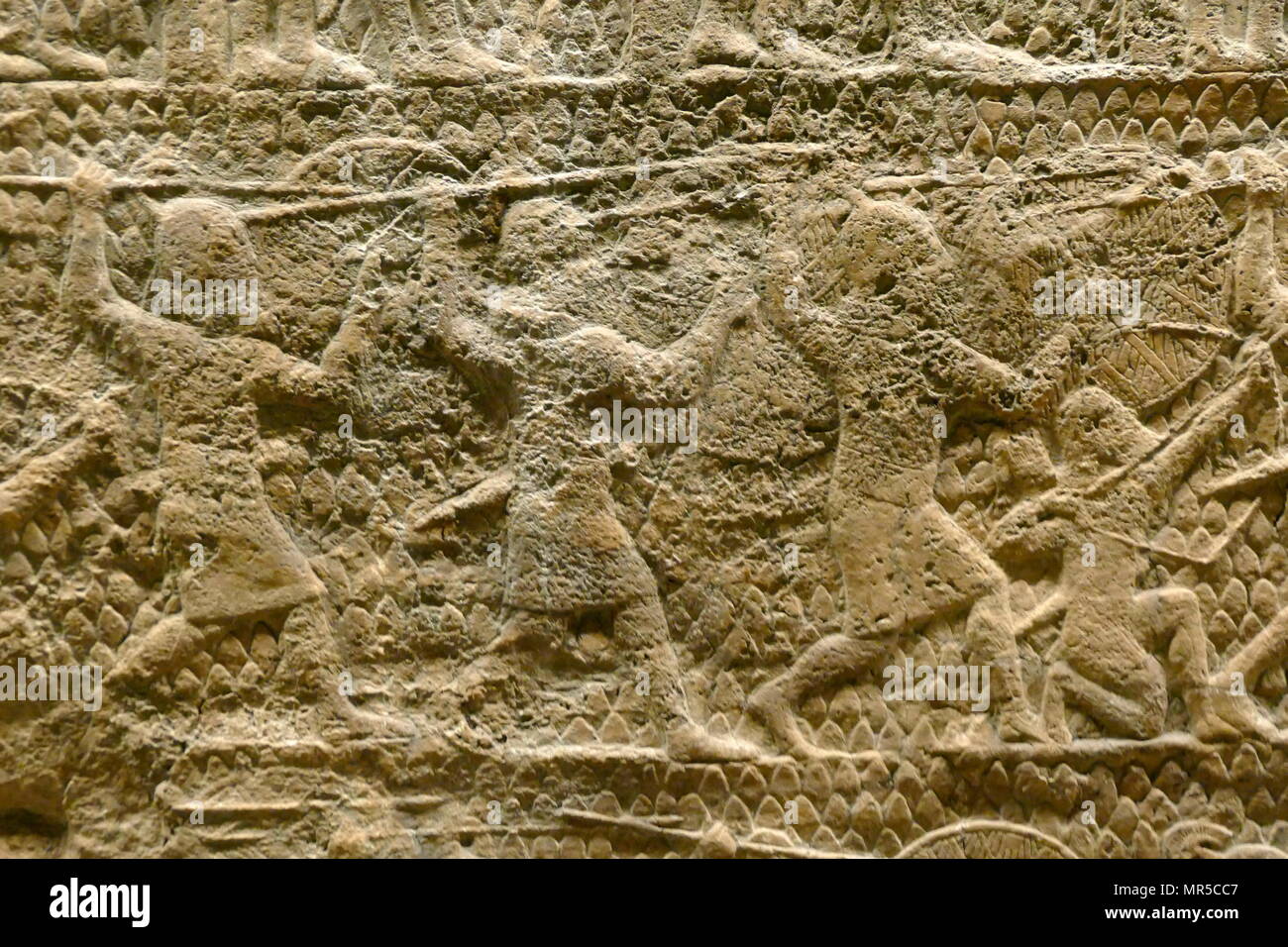 Assyrian wall relief from sennacheribs palace hi-res stock photography ...