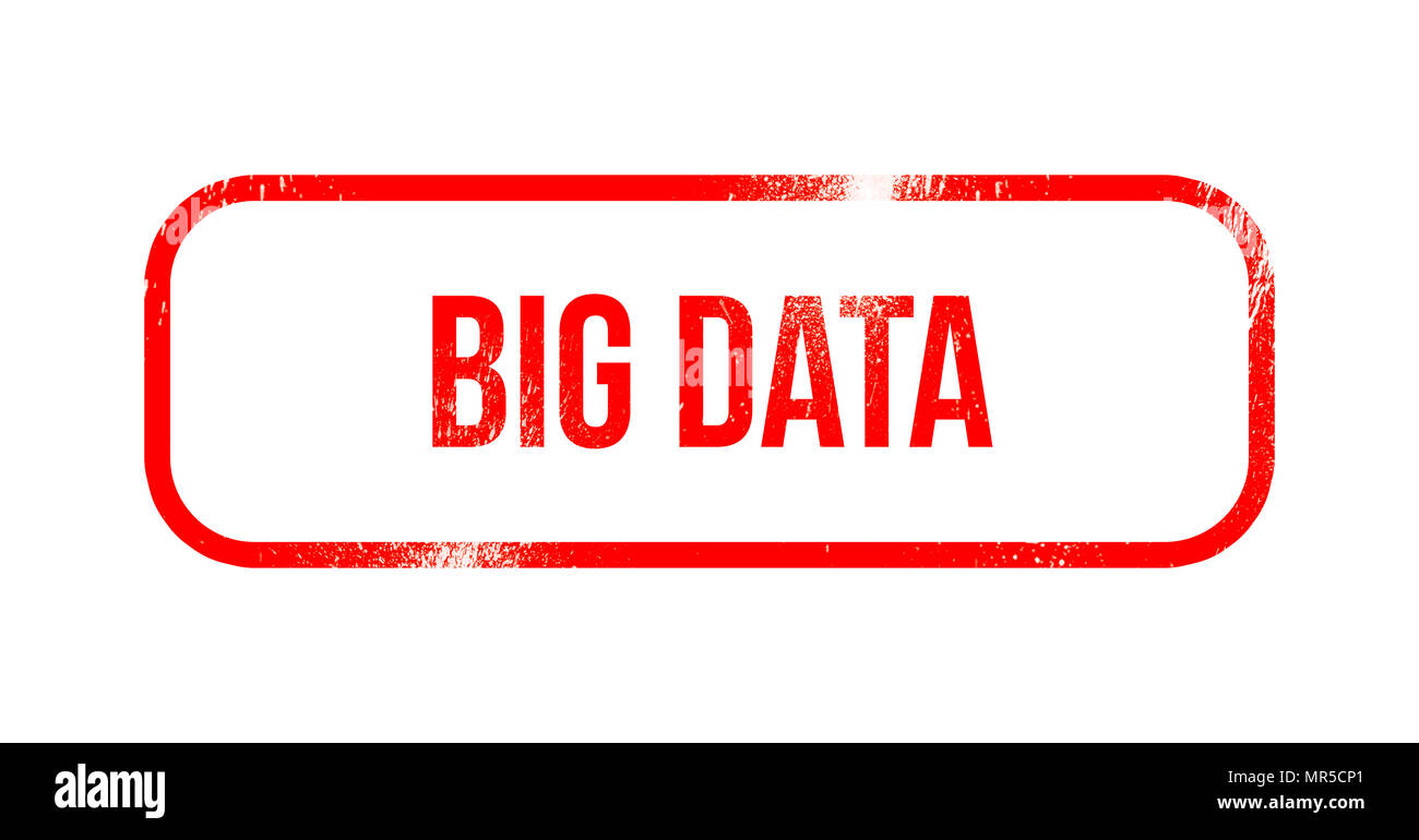 Big data - red grunge rubber, stamp Stock Photo - Alamy