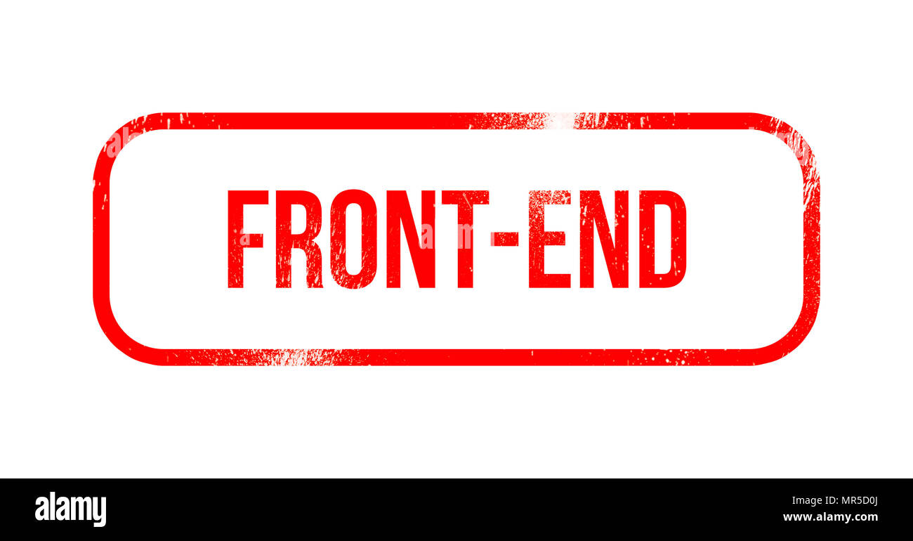 Front-end - red grunge rubber, stamp Stock Photo - Alamy