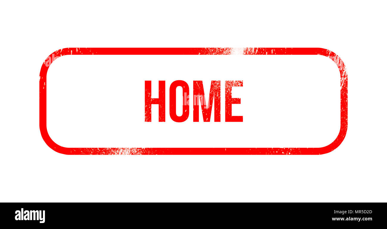 Home grunge stamp red Cut Out Stock Images & Pictures - Alamy