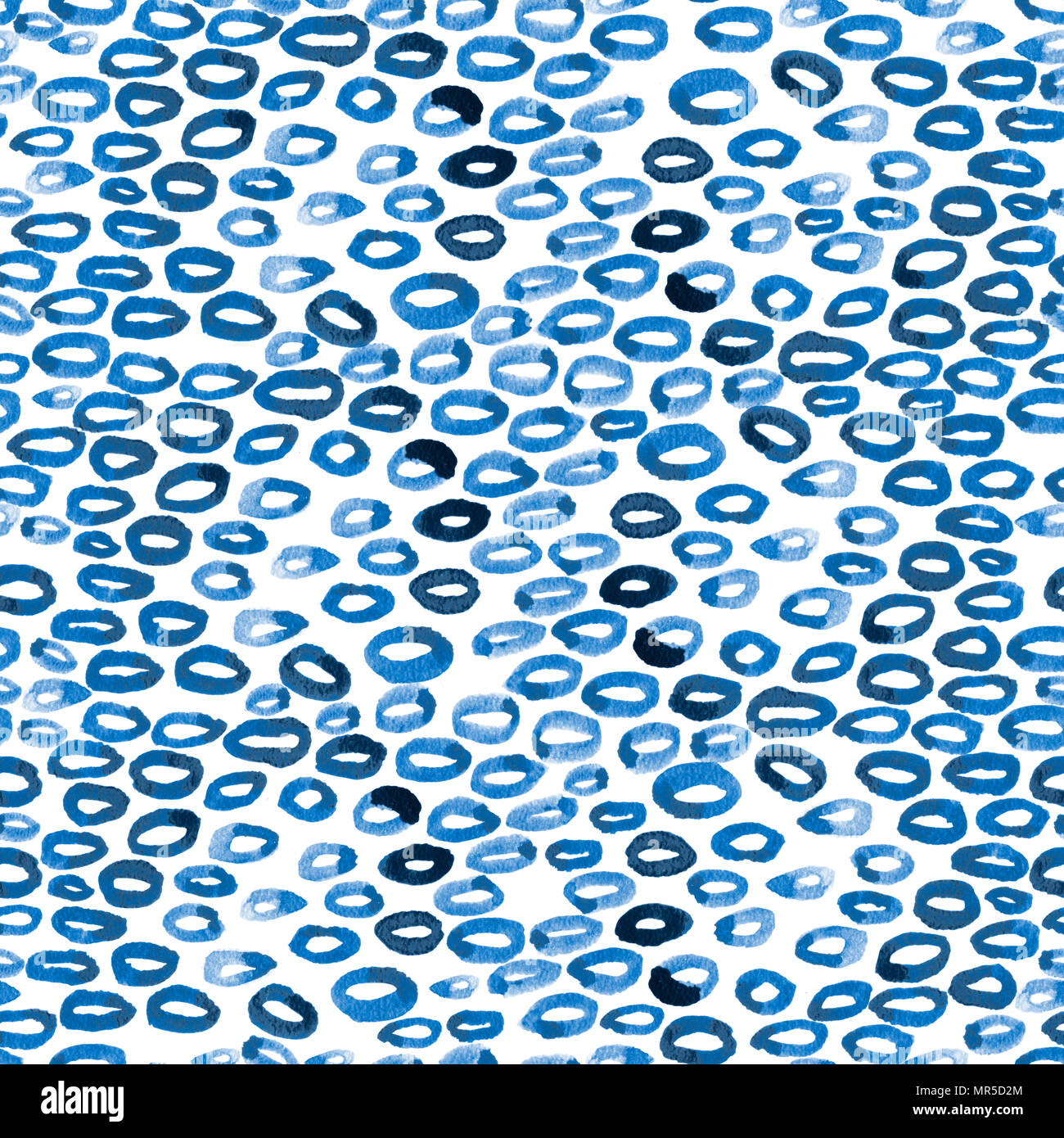 Seamless watercolour pattern with blue rings Stock Photo - Alamy