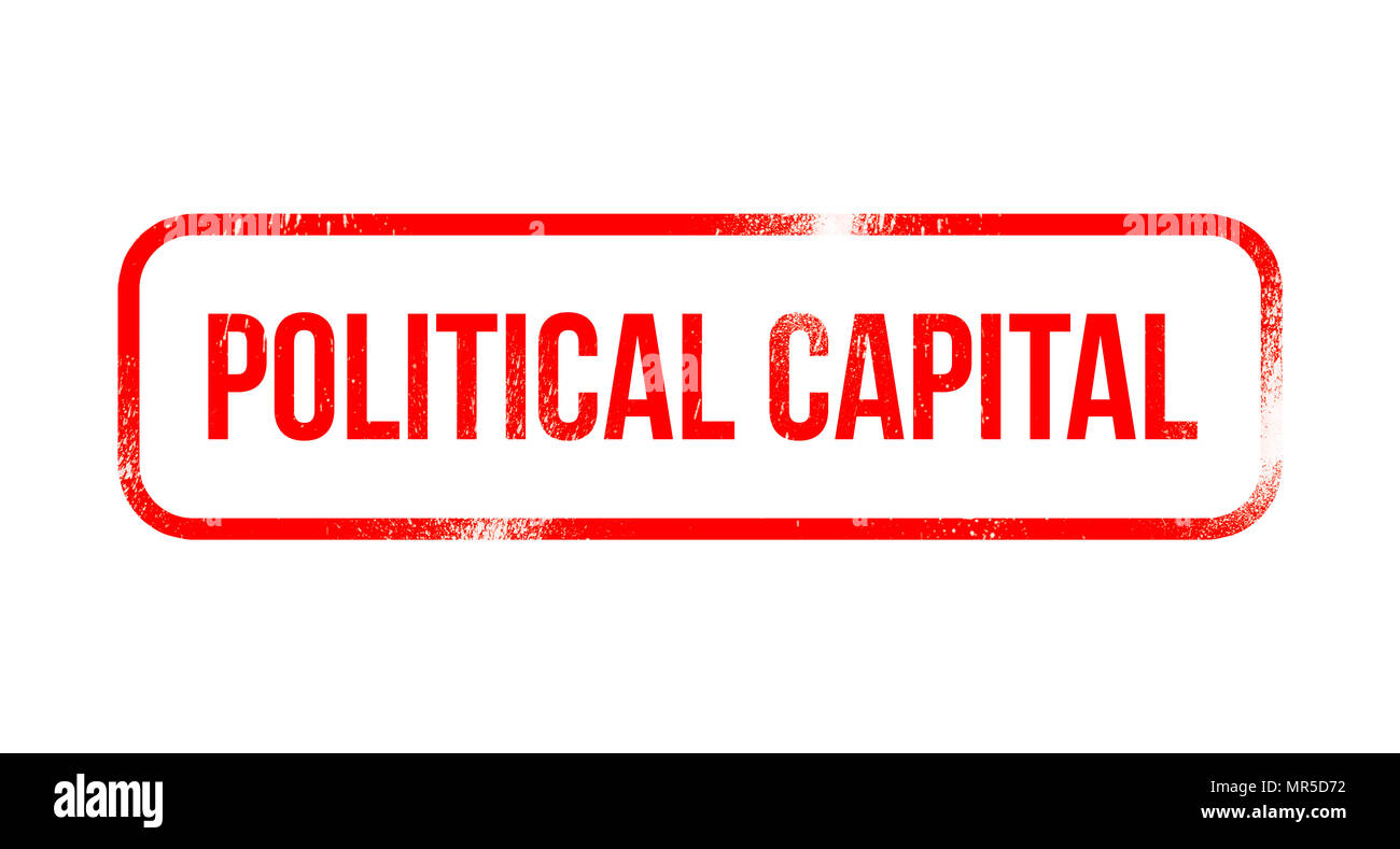 Political capital - red grunge rubber, stamp Stock Photo - Alamy