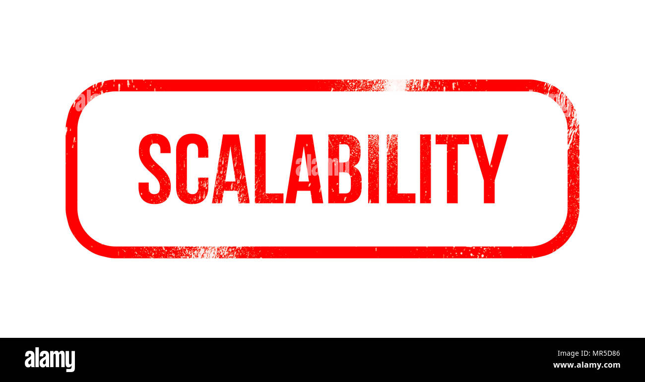 Scalability - red grunge rubber, stamp Stock Photo - Alamy