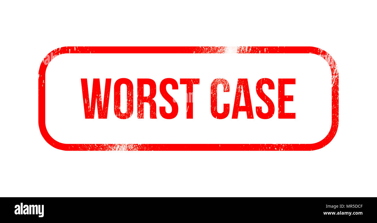 Worst case - red grunge rubber, stamp Stock Photo - Alamy