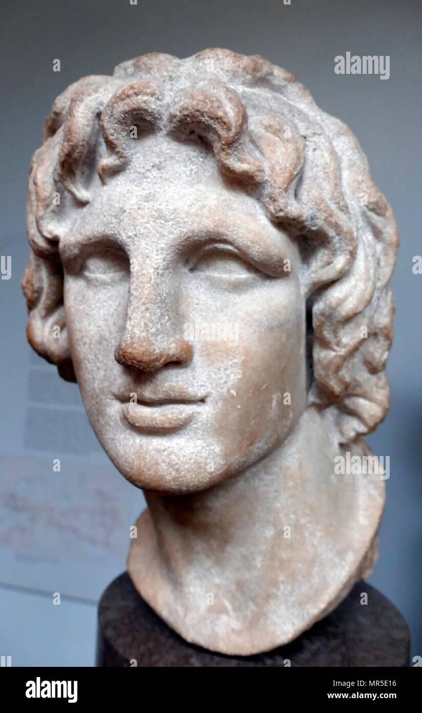 Marble portrait bust of Alexander the Great, 356-323 BC. Possibly from ...