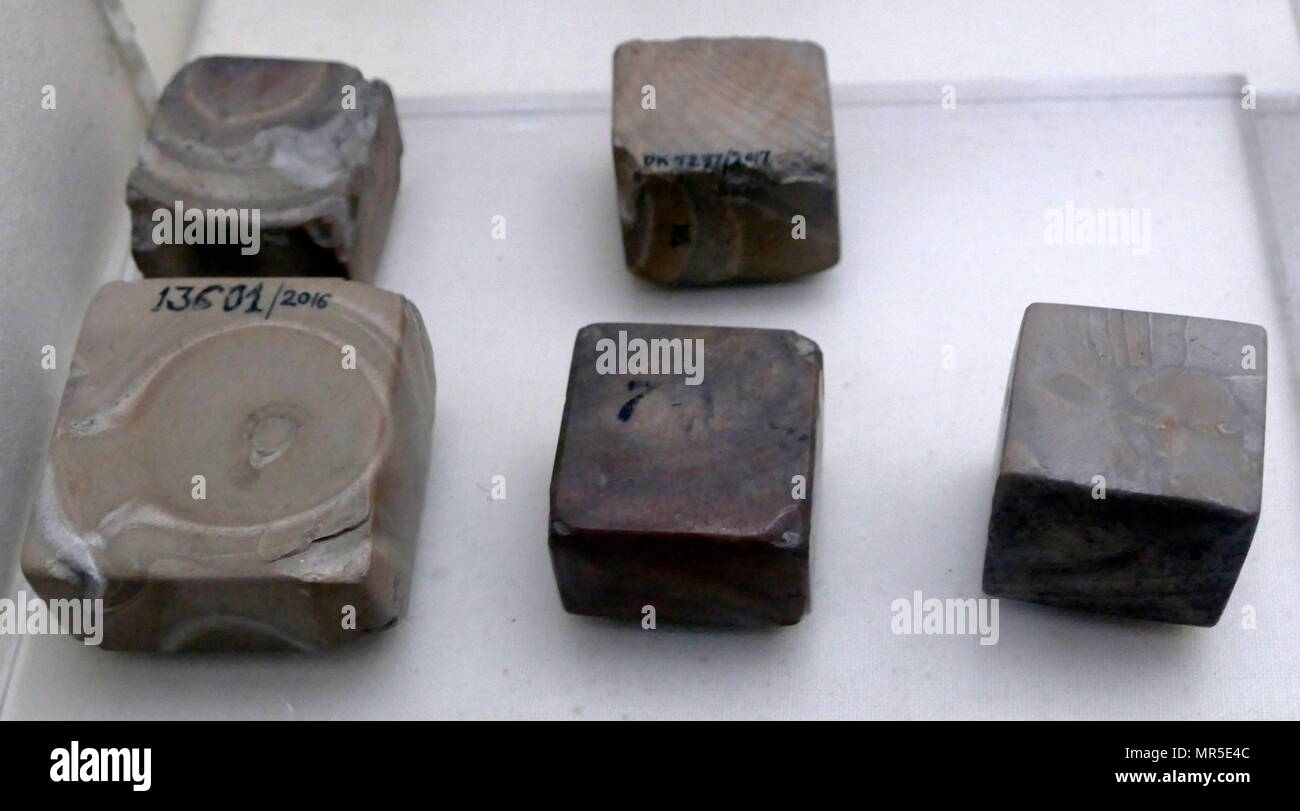 A collection of copper weights and measures from the Indus Valley ...