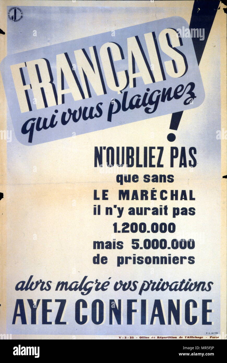 French world war two propaganda poster hi-res stock photography and ...