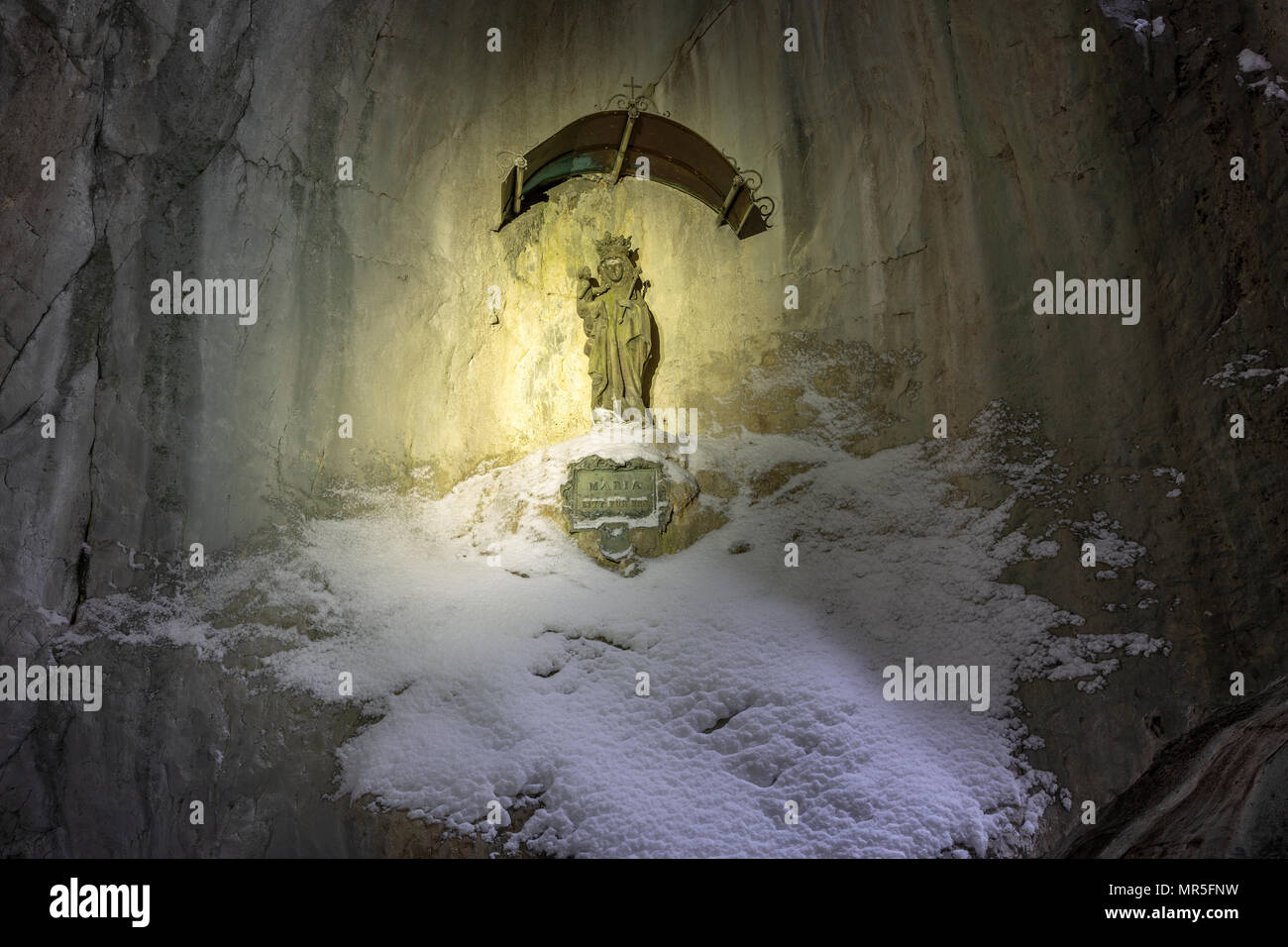 Winter in Bavaria - Partnach Gorge. Winter in Bayern - Partnachklamm ...