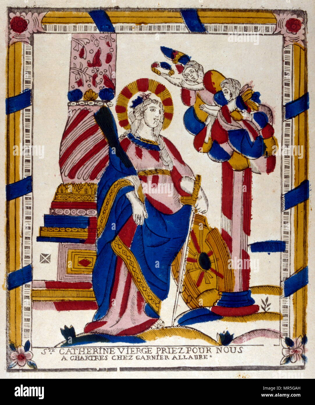 French 19th century, illustration, showing Saint Catherine of ...