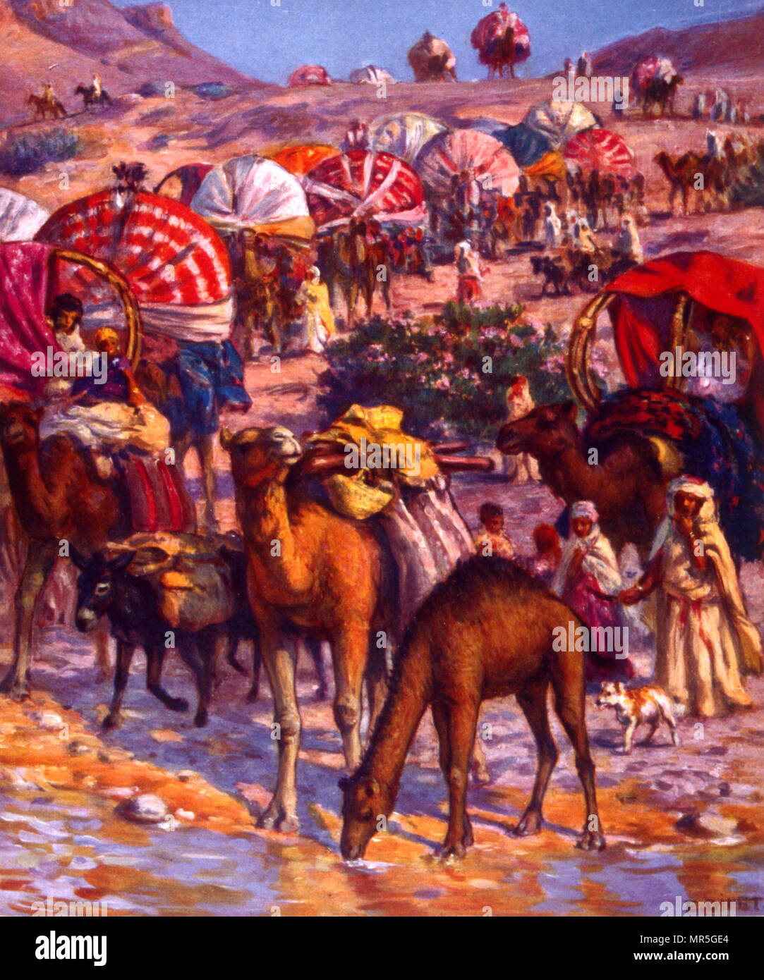 Group of Arab Nomads in the desert, by Nasreddine Dinet (Alphonse ...