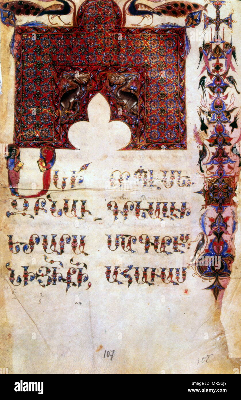 Armenian evangelical manuscript hi-res stock photography and images - Alamy