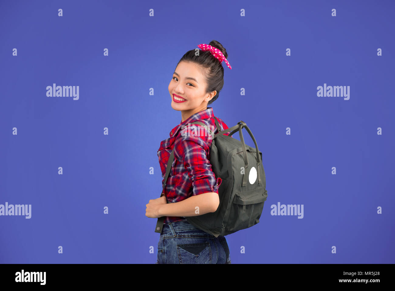 Portrait of trendy asian girl having fun style casual concept lifestyle ...