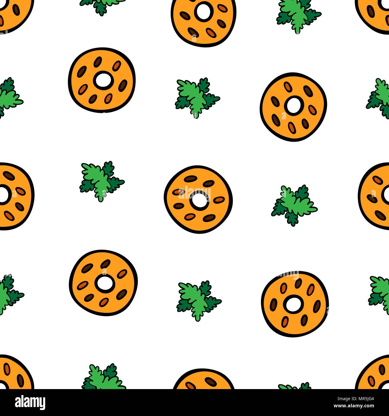 Colorful cute cookies on white background. Seamless pattern Stock ...