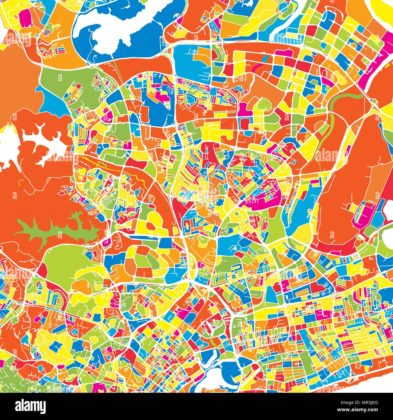 Map of singapore vector hi-res stock photography and images - Alamy