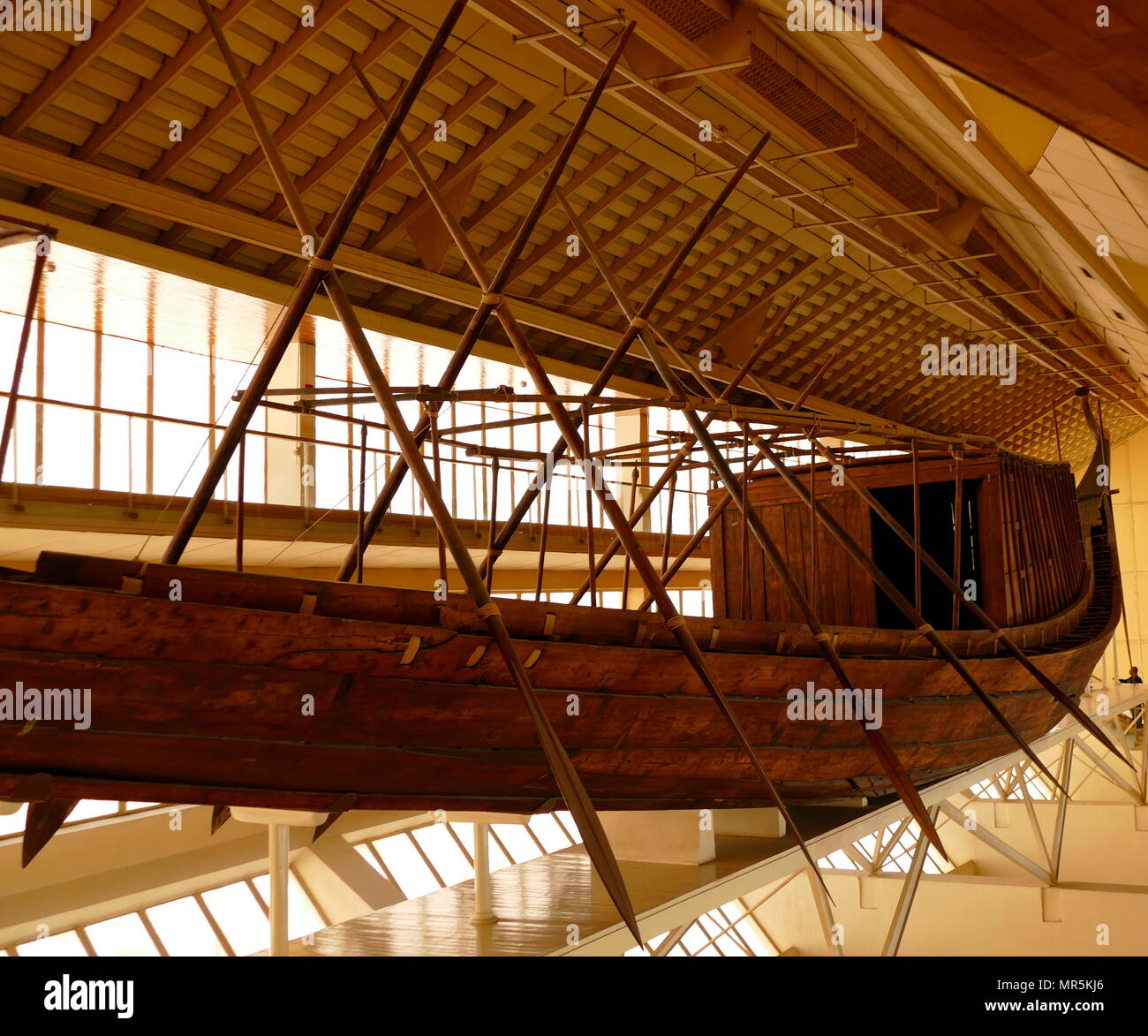 The Khufu ship, (Solar Ship), from Ancient Egypt, was sealed into a pit ...