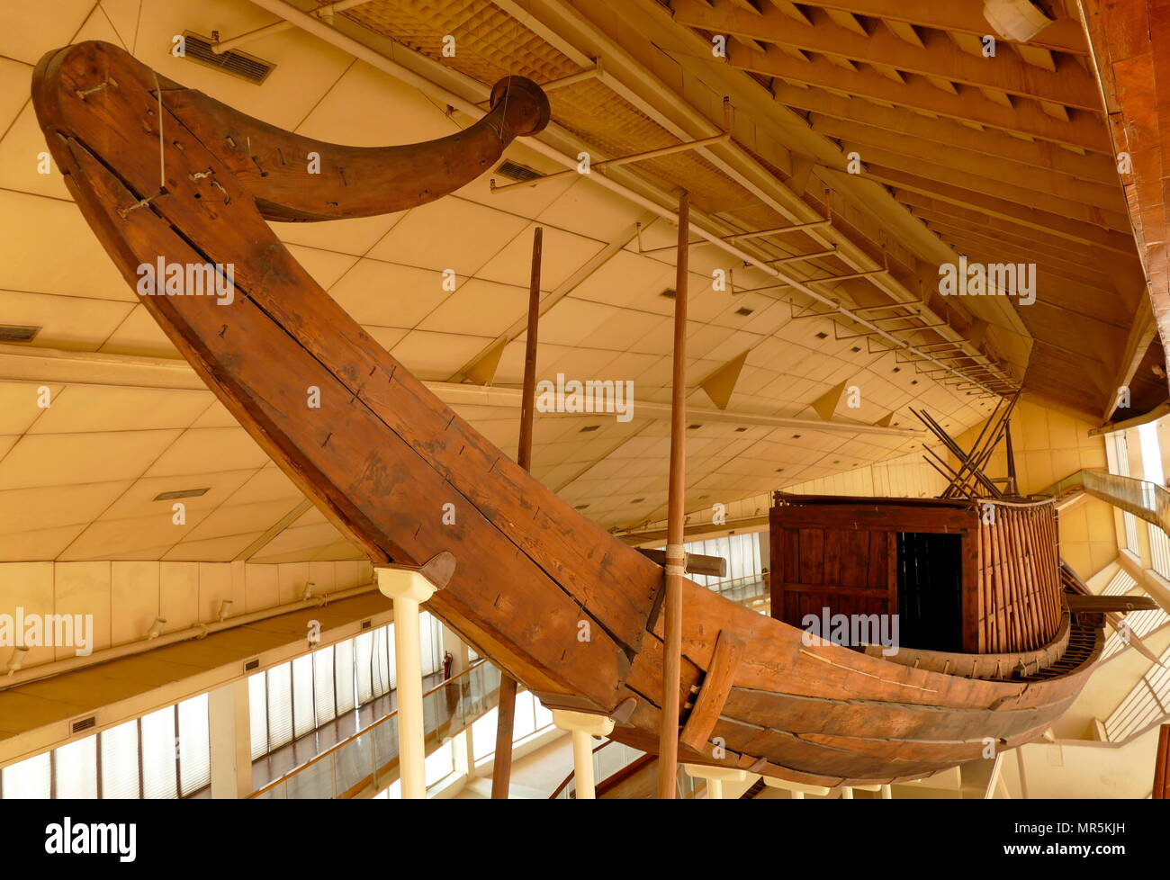 The Khufu ship, (Solar Ship), from Ancient Egypt, was sealed into a pit ...