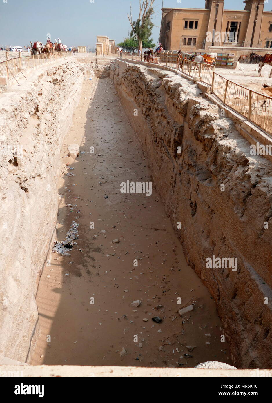 Solar Boat pit, Giza Pyramids Plateau, Egypt, built to hold the Khufu ...