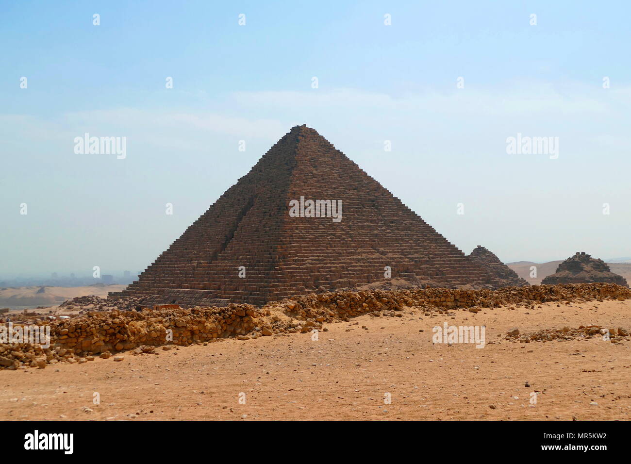 The Pyramid of Menkaure, on the Giza Plateau, Cairo, Egypt, is the ...