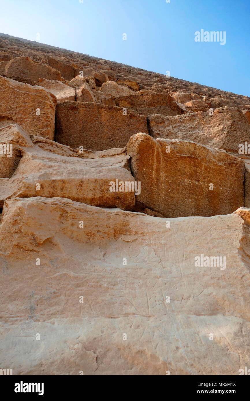stones of the Great Pyramid of Giza (Pyramid of Khufu or Pyramid of ...