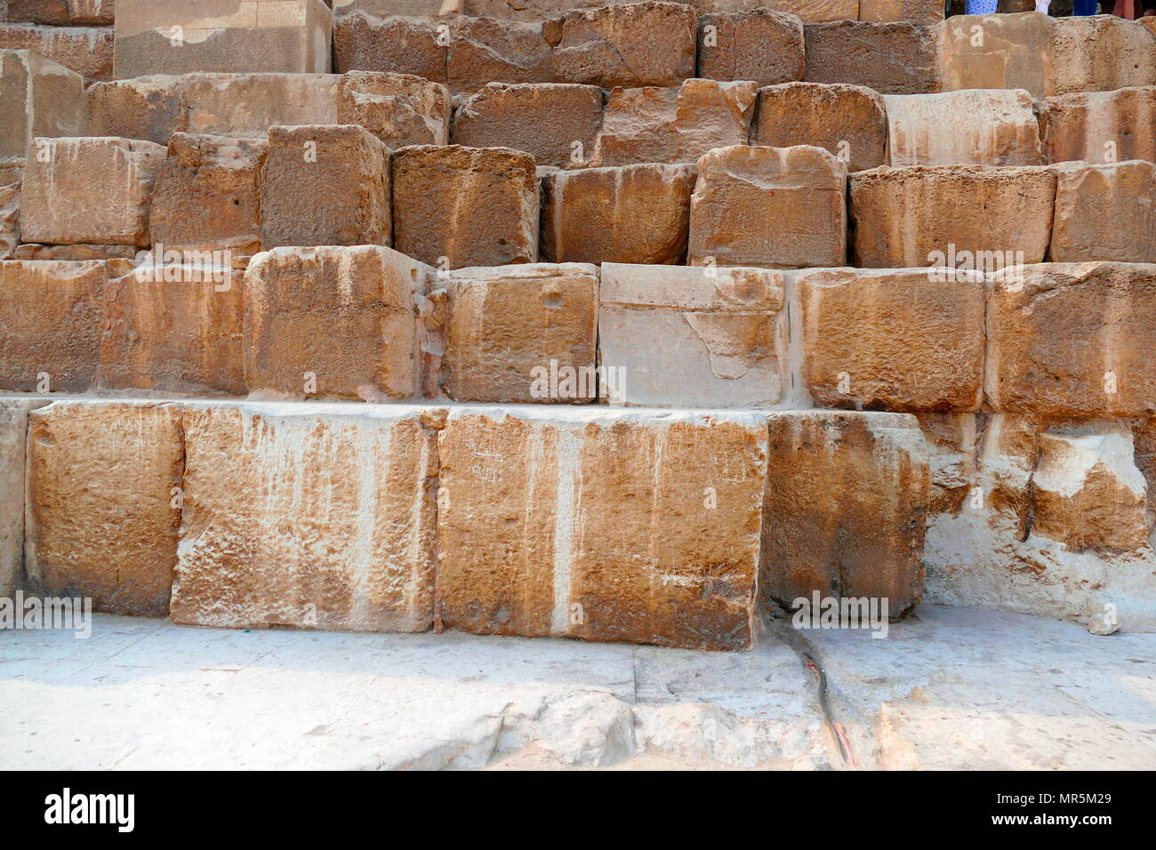 stones of the Great Pyramid of Giza (Pyramid of Khufu or Pyramid of ...