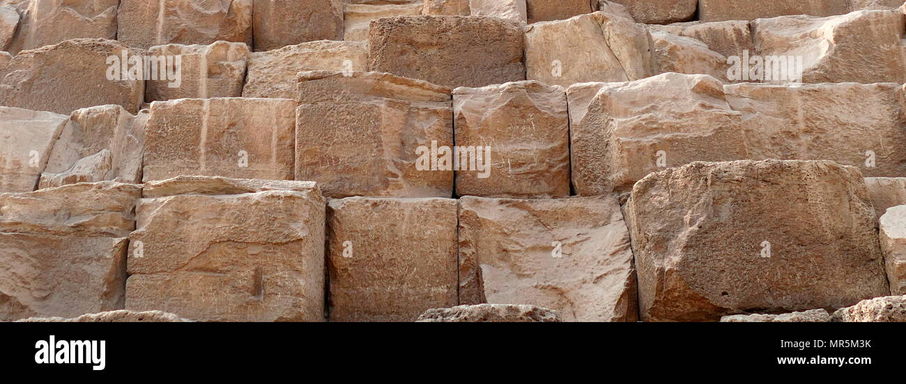 stones of the Great Pyramid of Giza (Pyramid of Khufu or Pyramid of ...