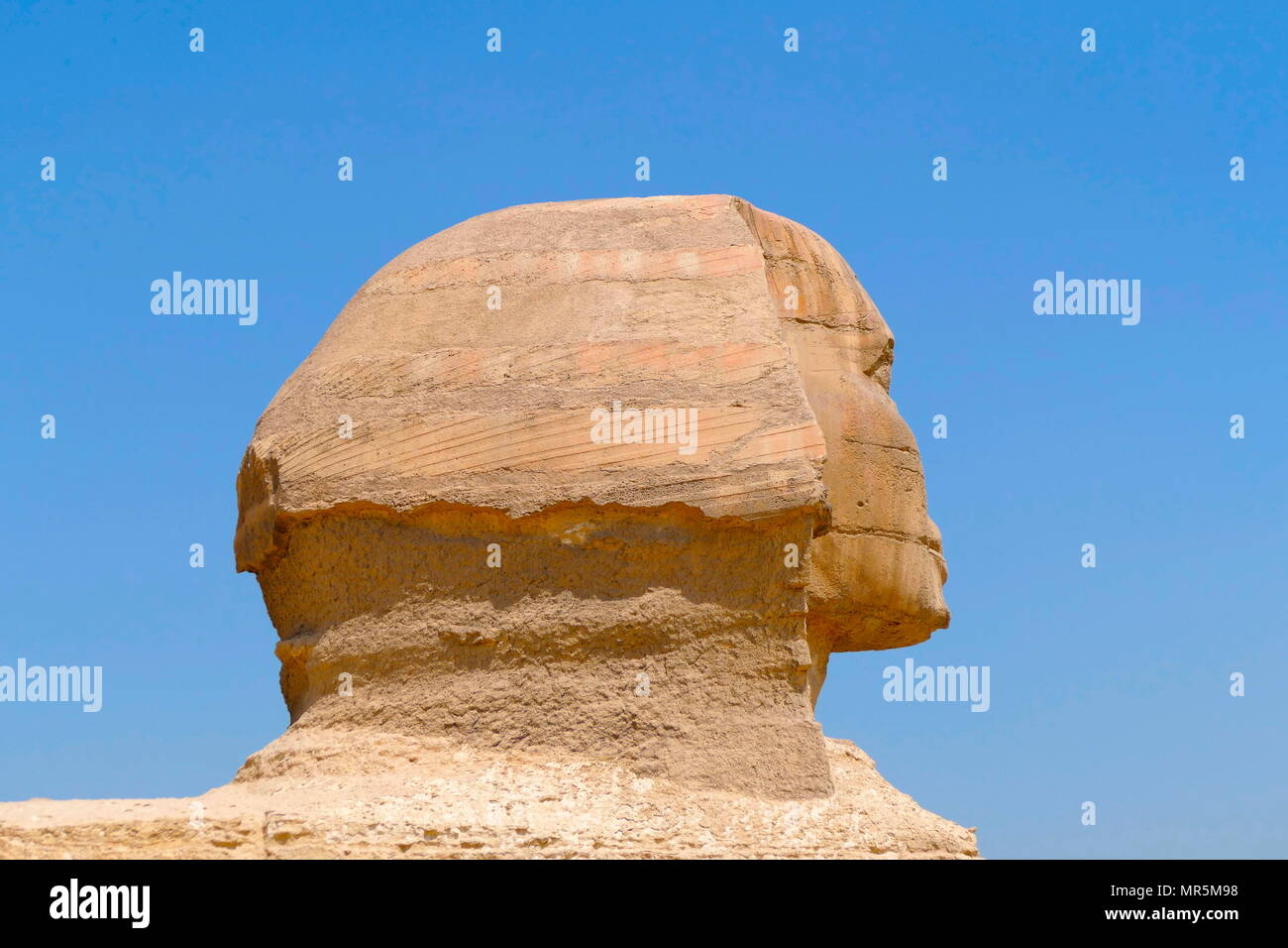 The Great Sphinx of Giza. limestone statue of a reclining sphinx, a ...