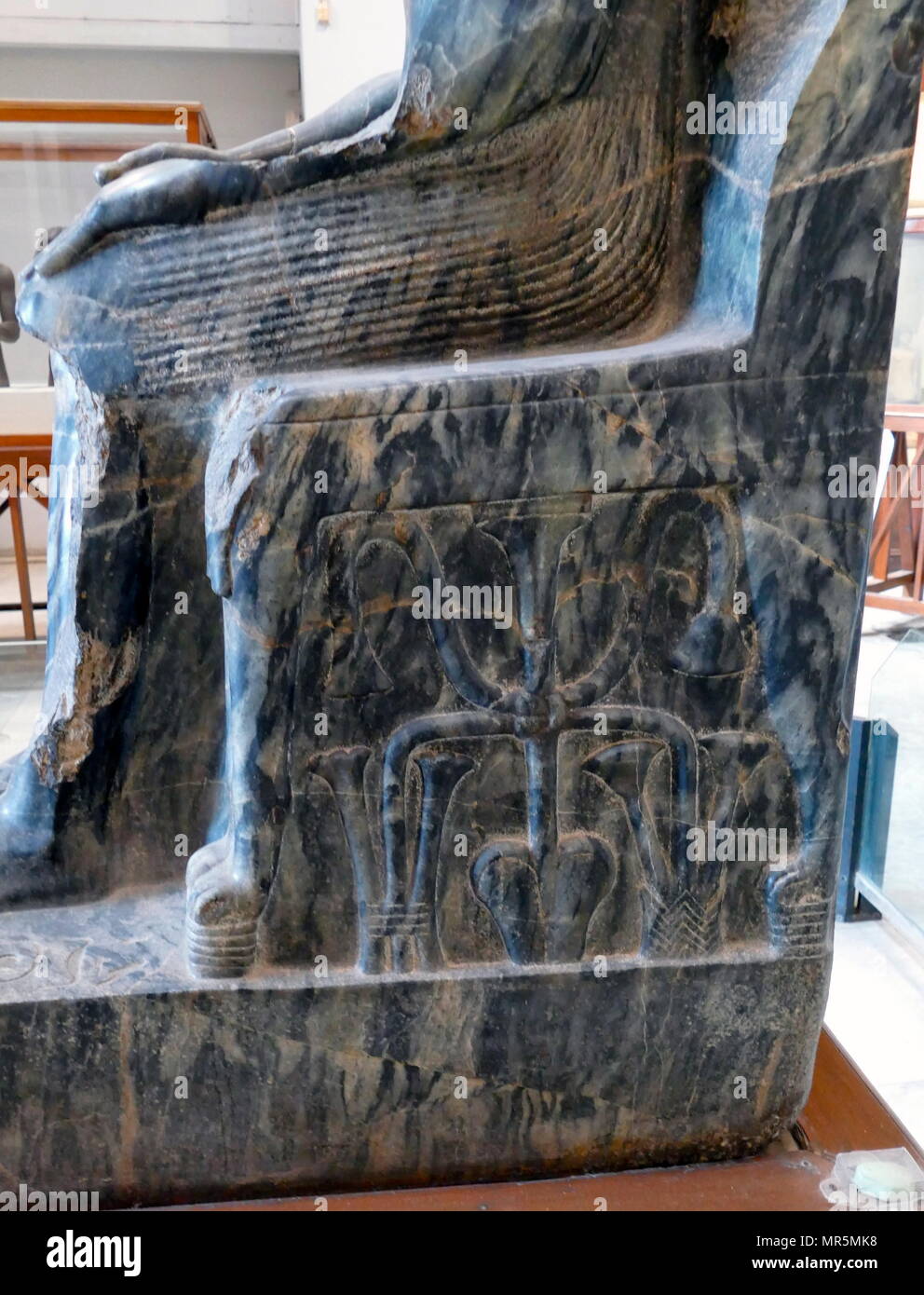 Diorite statue of King Cephren, builder of the second Pyramid at Giza ...