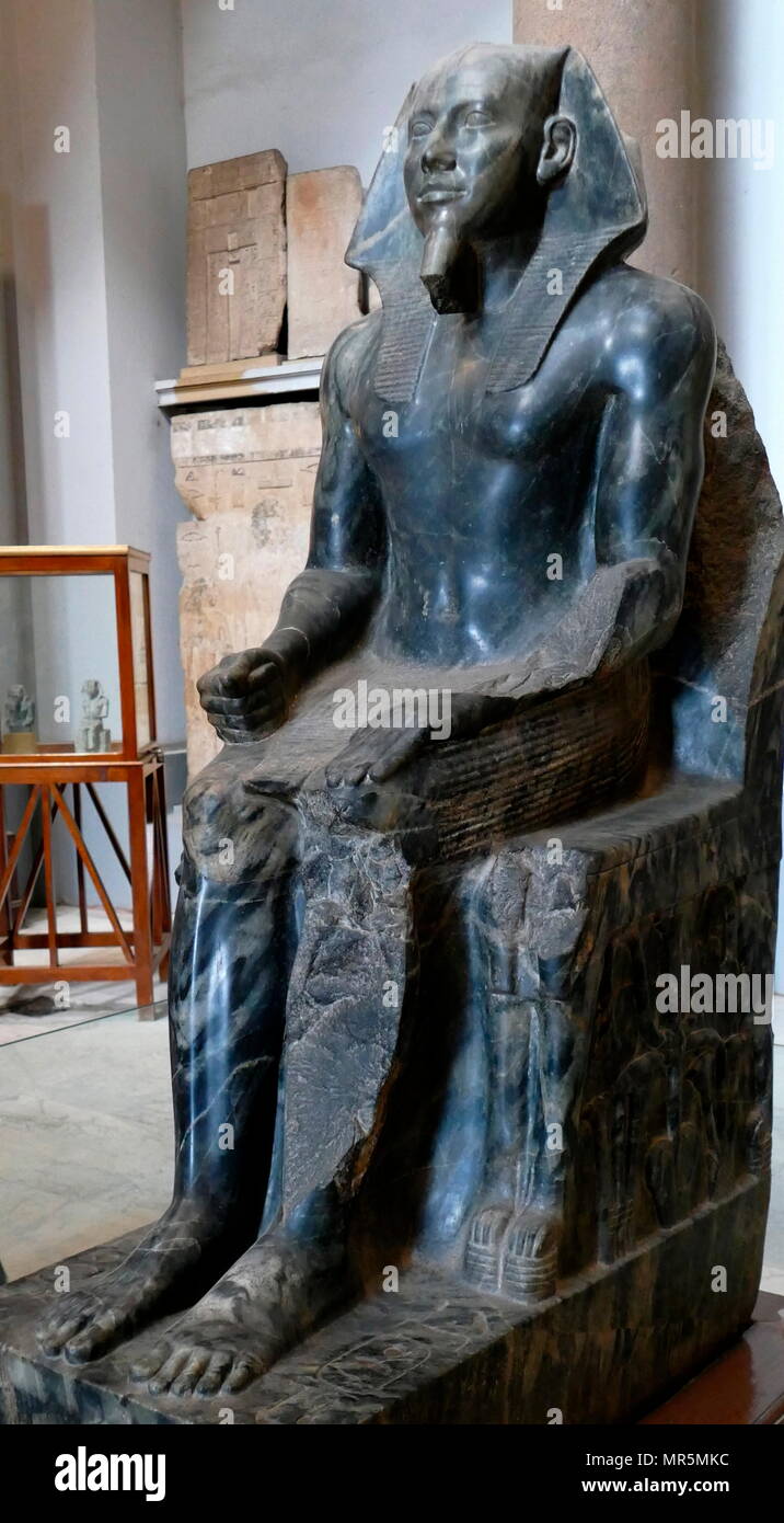Khafre Egypt Statue Of King Khafre, Diorite, Egyptian Museum, Cairo,