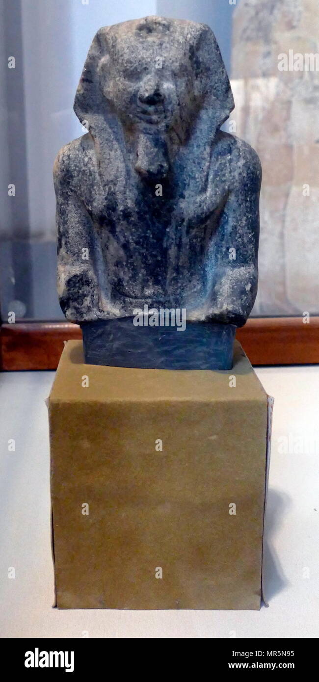 Diorite statuette of King Menkaure, an ancient Egyptian king (pharaoh ...