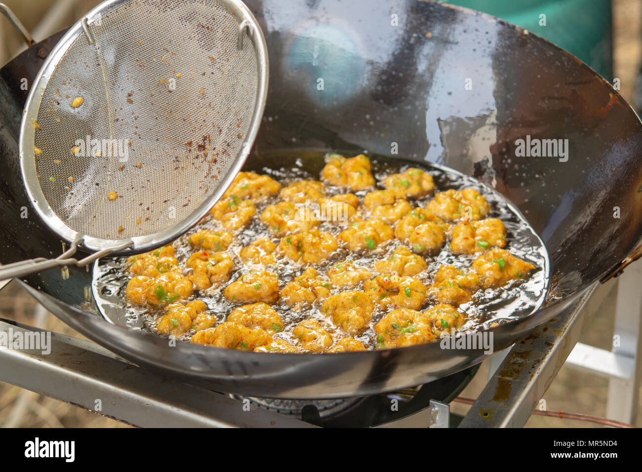 Plate fried cakes salad hi-res stock photography and images - Alamy