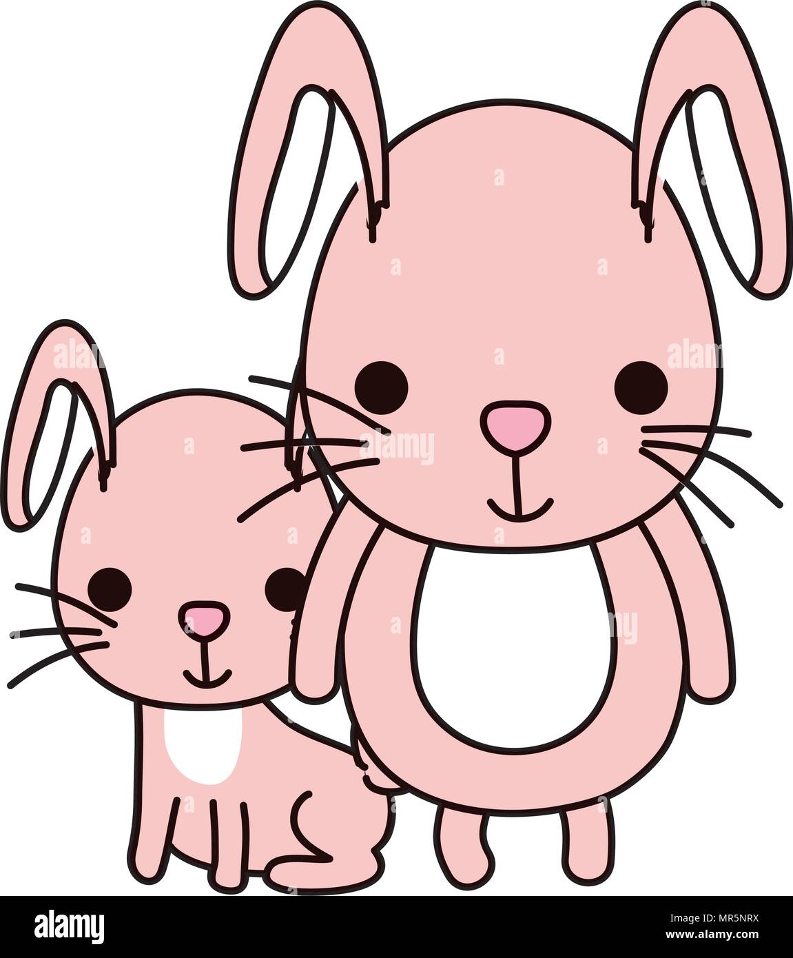 Rabbit father Stock Vector Images - Alamy