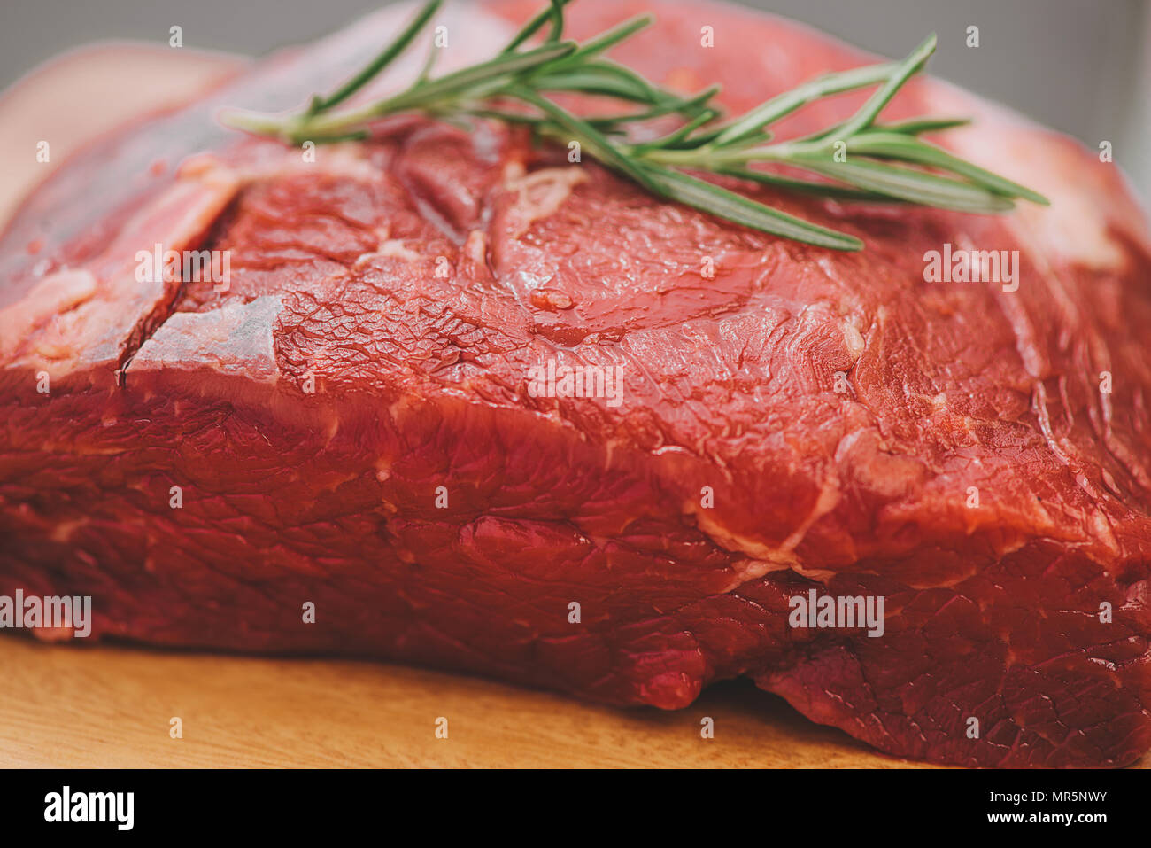 Raw beef cooking with ingredients. Top view with copy space Stock Photo ...